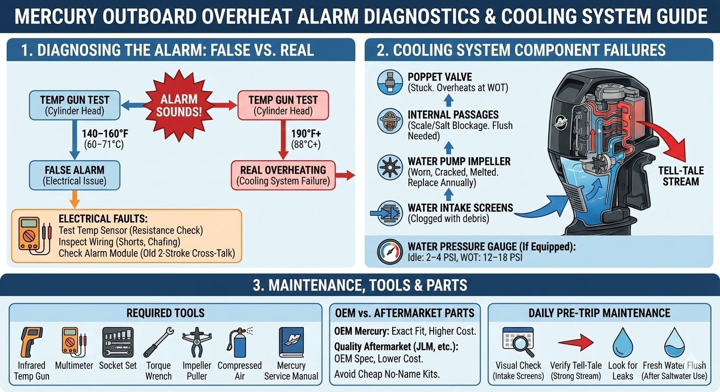 Mercury Outboard Overheating Alarm: Causes and Cures – JLM Marine Boat ...