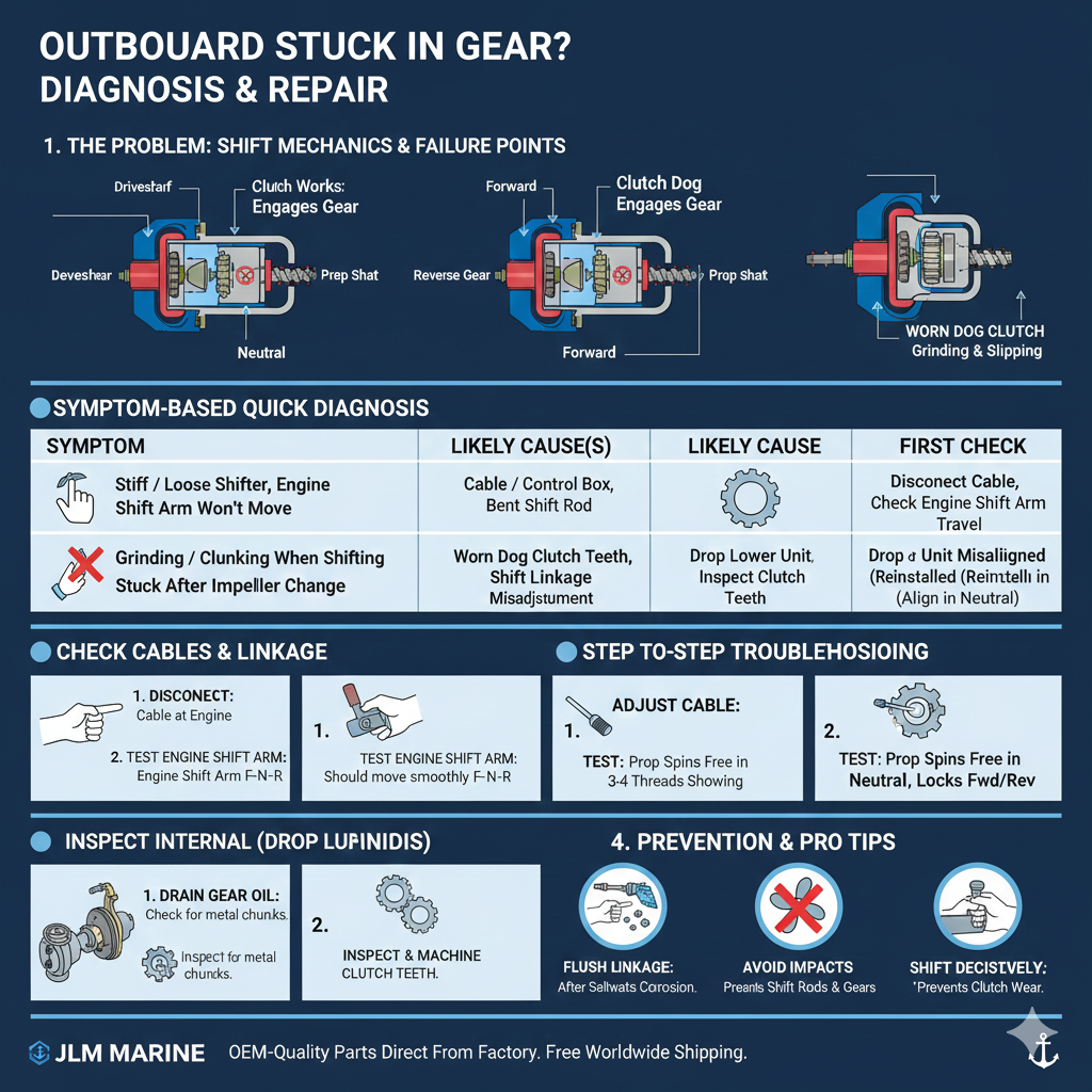 Outboard Stuck in Gear: Causes and How to Fix – JLM Marine Boat Parts ...